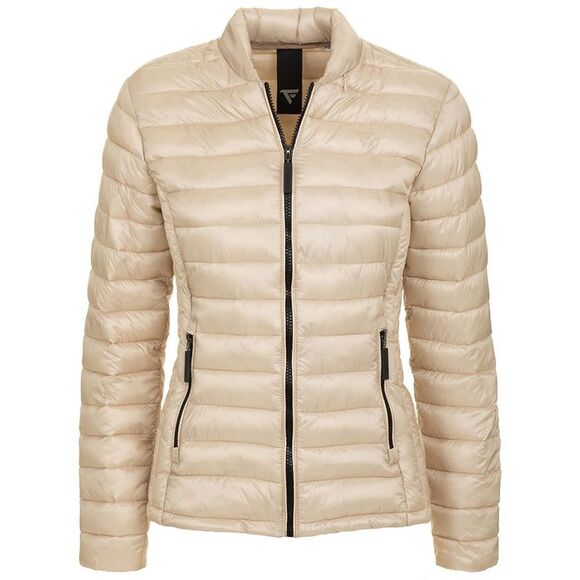 Fred Mello | Jackets & Coats | Fred Mello Chic Beige Short Nylon Down ...
